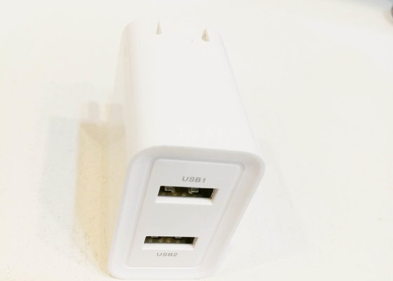 5V / 3.4 A Shrink Plug USB Wall Charger Adapter Two - Port White