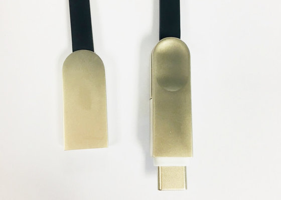 Soft PVC metal head micro / type-c / 8pin for iphone samsung mobile phone sync cable