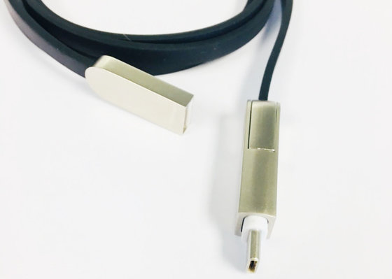 Soft PVC metal head micro / type-c / 8pin for iphone samsung mobile phone sync cable