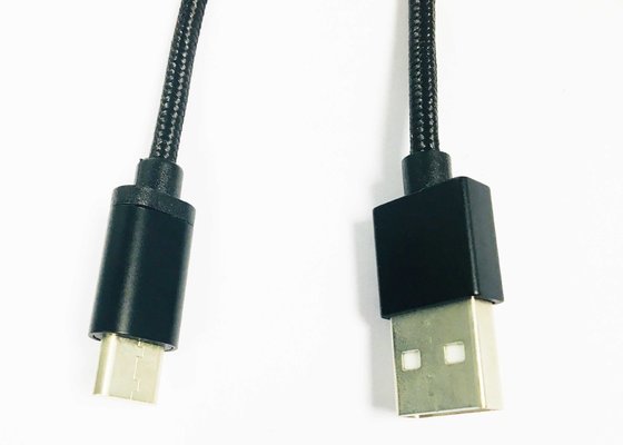 Micro / type-c / 8pin braided pvc head charging cable for electronic product
