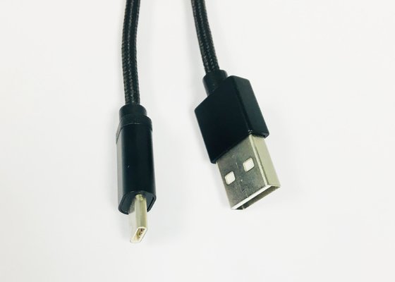 Micro / type-c / 8pin braided pvc head charging cable for electronic product