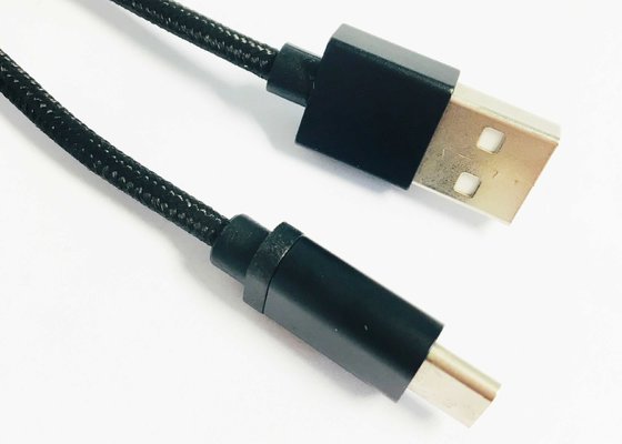 Micro / type-c / 8pin braided pvc head charging cable for electronic product