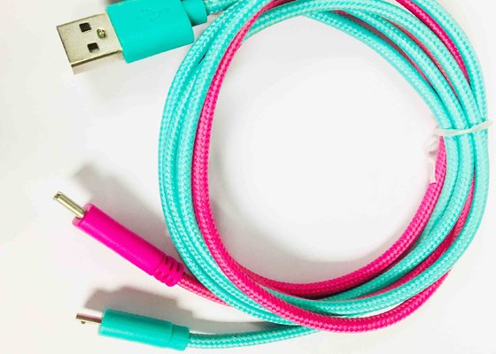 Nylone braided  for mobie phone micro / type-c / 8pin charging cable portable