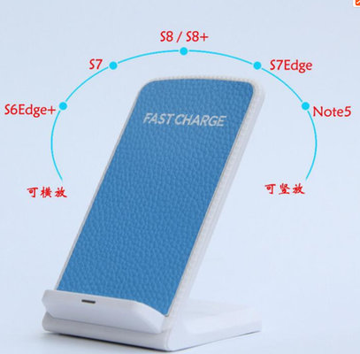 Professional Android / Iphone 7 / 6 Wireless Cell Phone Charger ABS + PU