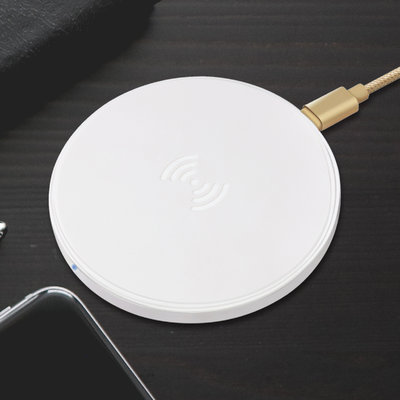 Portable Aluminum + PU Wireless Phone Charger 5 W 3 - 10mm Colorful For Android / Iphone