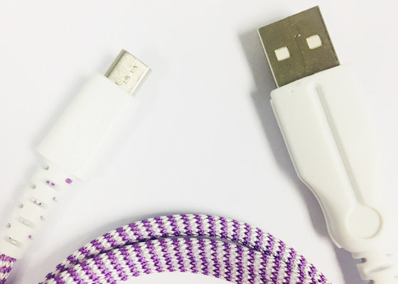Lightning / Type-C Plastic Head Braided Micro USB Charging Cable 1m 2m 3m