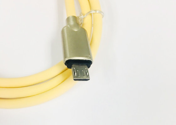 Yellow Soft PVC Charging & Sync Cable MFI Certified Cable 3.3 Feet