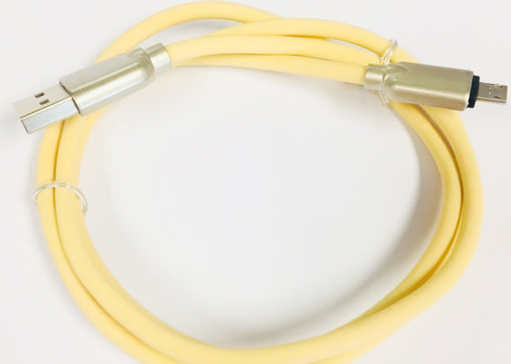 Yellow Soft PVC Charging & Sync Cable MFI Certified Cable 3.3 Feet