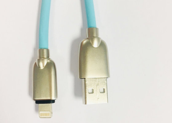 Blue Soft PVC 2A Charging & Sync Cable Lightning 3.3 Feet For Iphone Sturdy