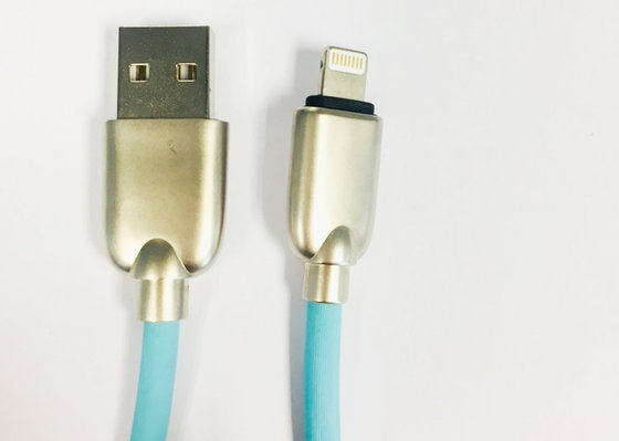Blue Soft PVC 2A Charging & Sync Cable Lightning 3.3 Feet For Iphone Sturdy