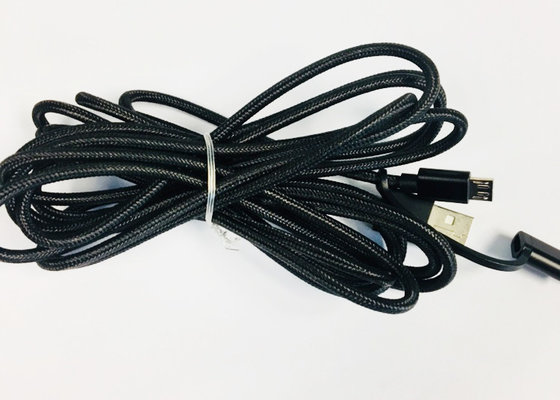 2 in 1 Nylon Braided Multifunction USB Cable Green with Metal Jacket Charge