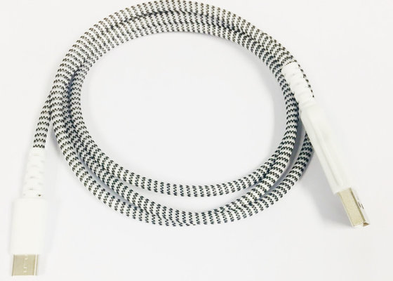 Micro / Lightning / Type-C Grey Plastic Head Braided High Gloss Braided Charging & Sync Cable