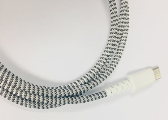 Micro / Lightning / Type-C Grey Plastic Head Braided High Gloss Braided Charging & Sync Cable