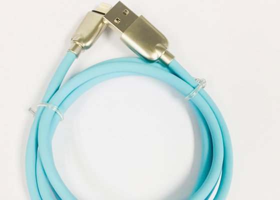 Blue Soft PVC 2A Charging & Sync Cable Lightning 3.3 Feet For Iphone Sturdy