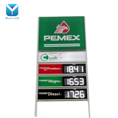 Mexico 18inch White Outdoor IP65 88.88 LED number display Gas station led price sign