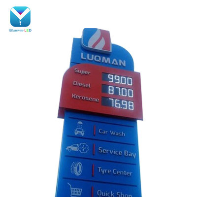 Outdoor White Color  Gas Station Led Price Sign With WIFI RF remote controller