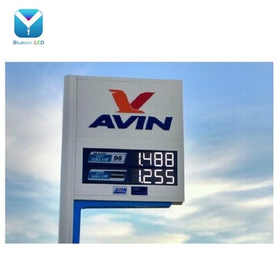 Gas station design red outdoor 4 digits gas price led signs led numbers display boards