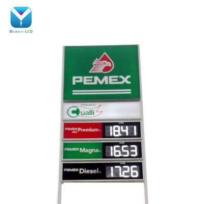 20 Inch Green Gas Station Price Outdoor Waterproof 7 Segment LED Number Display