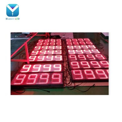 8 inch numbers display digital red white yellow 7 segment led display for gas station