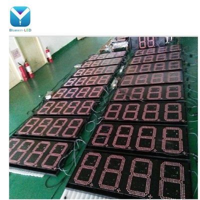 8 inch numbers display digital red white yellow 7 segment led display for gas station