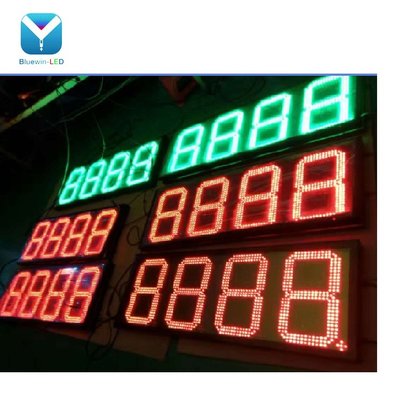 Kenyan 4digits 8888 5number display system 888.88 petrol led gas station price signs