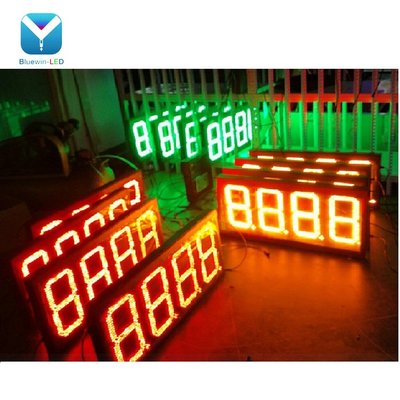 8 inch red white 8888 8.889 8.8/89/10 gas price 7 segment led display sign