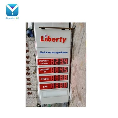 RF remote LED Display Screen Gas Price Sign Outdoor Weatherproof White Color LED Gas Price Sign