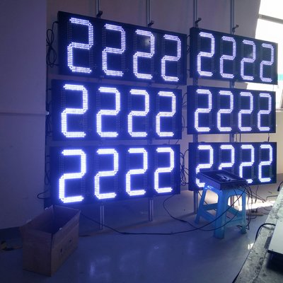 Outdoor Red Green White Color LED Oil Price Display Sign for Gas Station Board
