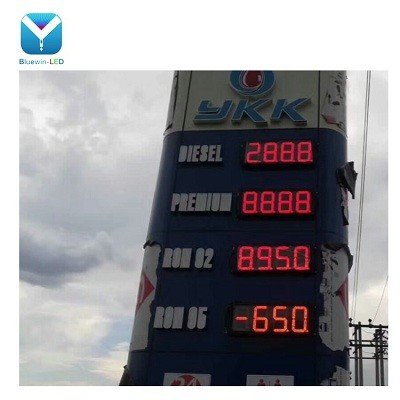 Gas stations 12'' 4 Digits larger led gas price changer sign led gas price sign