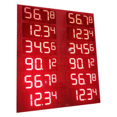 Waterproof 10''12''16''18''24''Large 7 Segment Led Display For Gas Station Price Signs