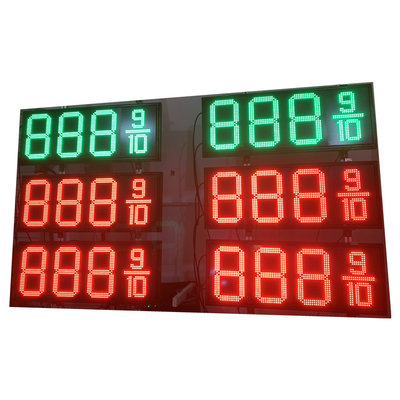 Waterproof 10''12''16''18''24''Large 7 Segment Led Display For Gas Station Price Signs