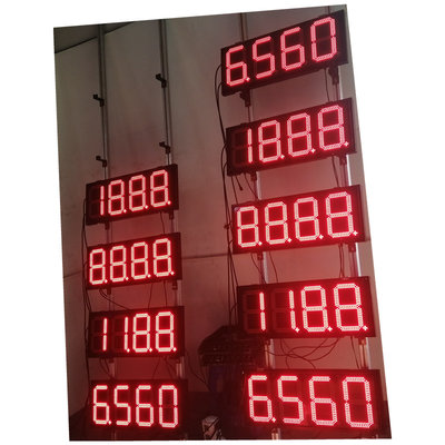 Wireless Control RF Remote Gas Station Electronic LED Price Sign Display Board With Waterproof Case