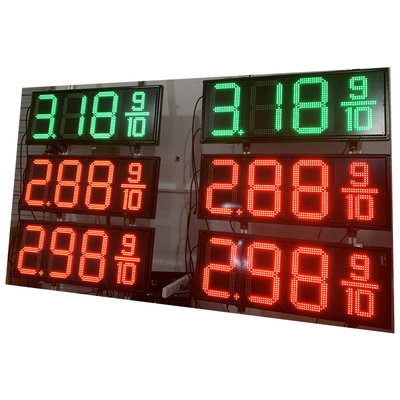 12inch 8888 8.889/10 Outdoor gas station led petrol price sign board