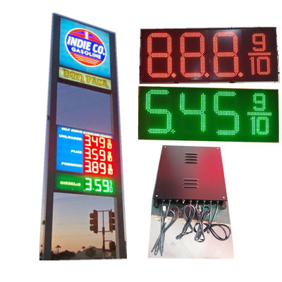 12inch 8888 8.889/10 Outdoor gas station led petrol price sign board