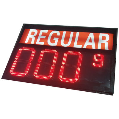 8.88 9/10 Green/Red Led Gas Station Price Signs For Petrol Station With Double Sided Pole Sign