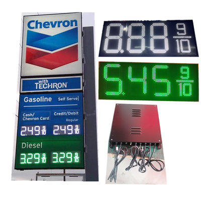 Big Sale US Regular Gas Station LED Price Changers sign 7 Segment LED Display Screen Panel for Outdoor