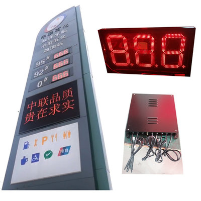 3 Digital Petrol Price Sign 16 Inch 8.88 Gas Station Sign LED Digital Display Board