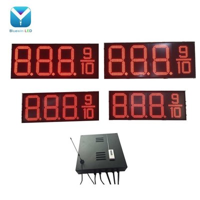 Oil Station Digital Number Signs Controller 8'' 10'' 12'' 16''18'' Red White Blue And Green Usage  Led Gas Price Board