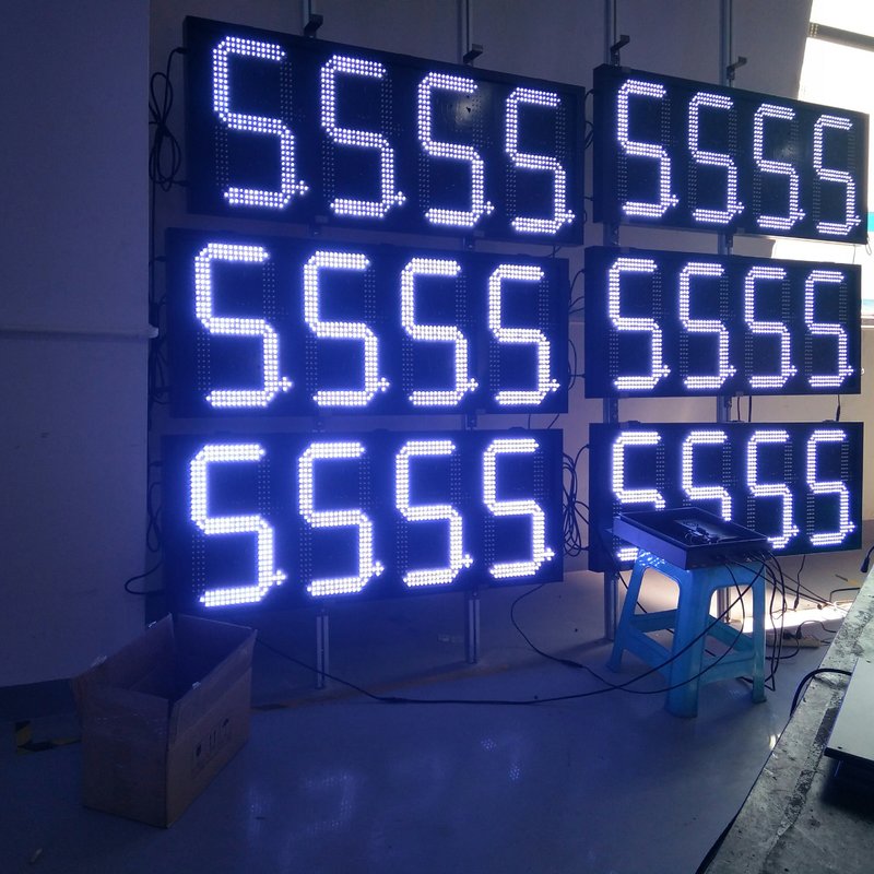 12inch Digital Gas Station LED Price Sign, 7 Segment LED Display for petrol gas service station