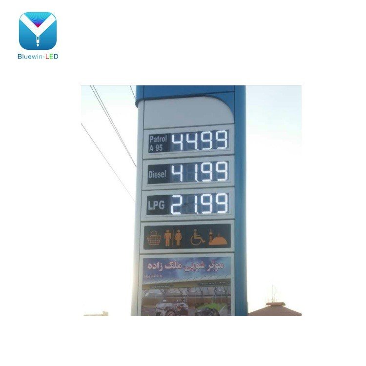 Hotcake REGULAR Blue Color 4 Digits 7 Segment Electronics Scoreboard Wireless Gas Station LED Price Sign LED Open Sign