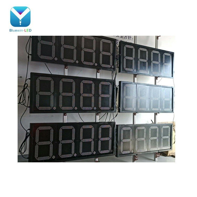 Gas stations 12'' 4 Digits larger led gas price changer sign led gas price sign