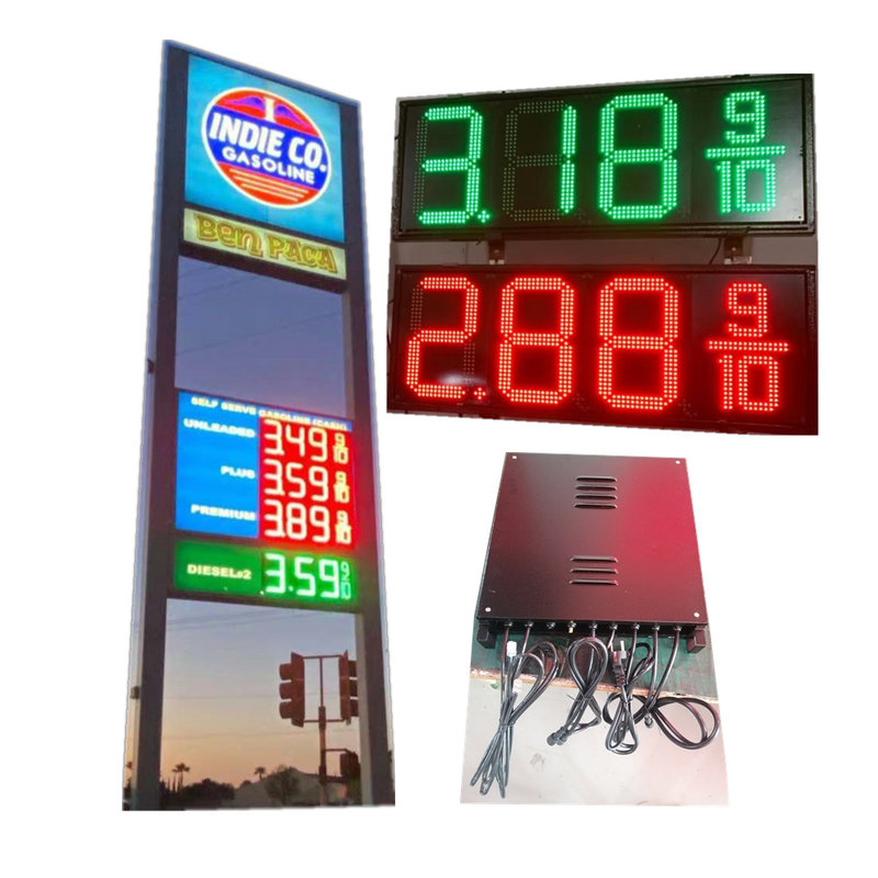 Led Gas Waterproof LED Digital Signage And Displays Gas Price display For Gas Station With Remote Control