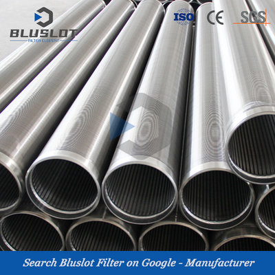 Stainless Steel Continuous Slot Wire Wrapped Well Screens Casing Pipe
