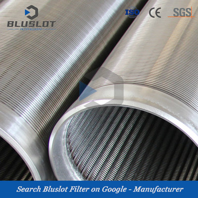 SS304 Wedge Wire Screen/Wire Wrapped Well Screen Mesh/ Stainless Steel Strainer Industrial Pipe