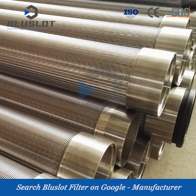 SS304 Wedge Wire Screen/Wire Wrapped Well Screen Mesh/ Stainless Steel Strainer Industrial Pipe