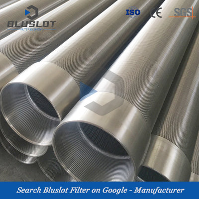SS304 Wedge Wire Screen/Wire Wrapped Well Screen Mesh/ Stainless Steel Strainer Industrial Pipe