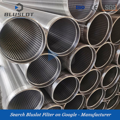 SS304 Wedge Wire Screen/Wire Wrapped Well Screen Mesh/ Stainless Steel Strainer Industrial Pipe