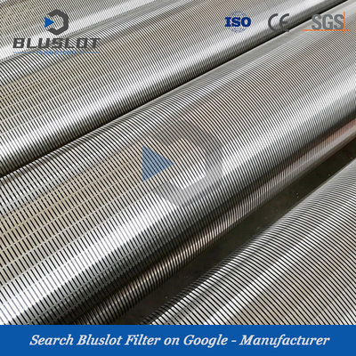 0.2mm 0.5mm 0.7mm 1mm Gap Welded Wedge Wire Screen Johnson Well Pipe Bar Screens Wedge Wire Filter Sieve Bend Screen
