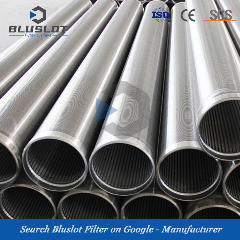 Stainless Steel Continuous Slot Wire Wrapped Well Screens Casing Pipe