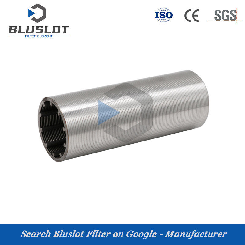 100 microns Wedge V Slotted Wire Stainless Steel 316 Sieve Cylinder Johnson Screen Filter
